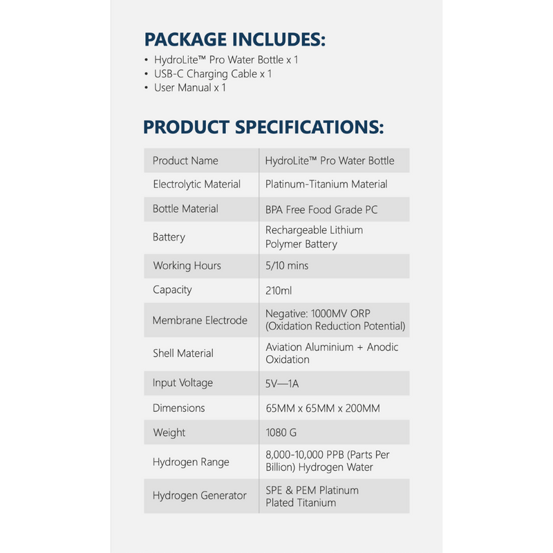 HydroLite™ Pro Water Bottle - Shop HydroLite